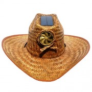 Kool Breeze Solar Hat Male Palm Leaf Cowboy Hat w/o band | Innoculous.com